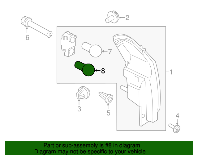 2017-2020 Ford Stop Lamp Bulb DR3Z-13466-B | TascaParts.com
