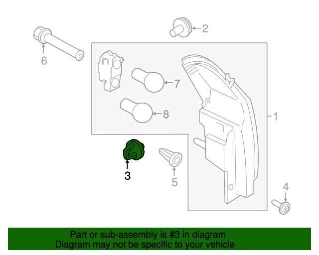 Genuine OEM Ford Part - Tail Lamp Assembly Retainer W716456-S300 ...