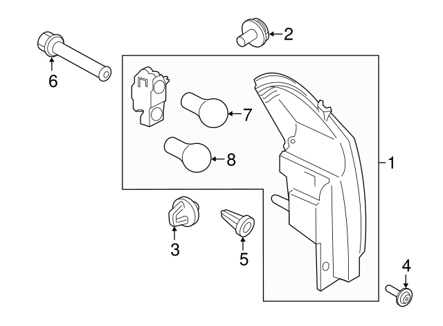 2013-2020 Ford Tail Lamp Assembly Retainer Nut -W711442-S300 ...