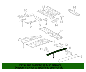 57409-0R010 - Floor Side Rail - 2006-2018 Toyota RAV4 | OEM Genuine ...