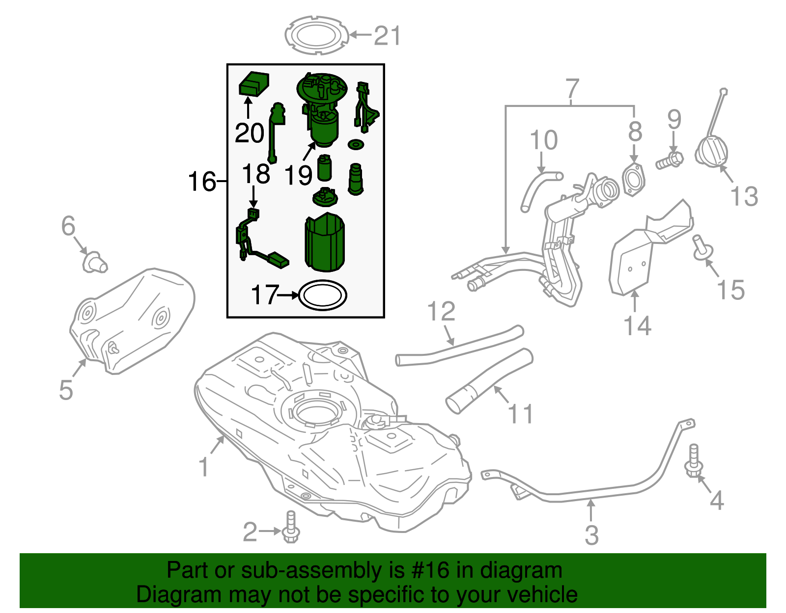 17030W000P - Fuel Pump Assembly 2014-2024 Mitsubishi | Mitsubishi ...