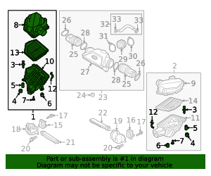 28122-D2150 - Air Filter and Housing Assembly 2020-2022 Genesis G90 ...