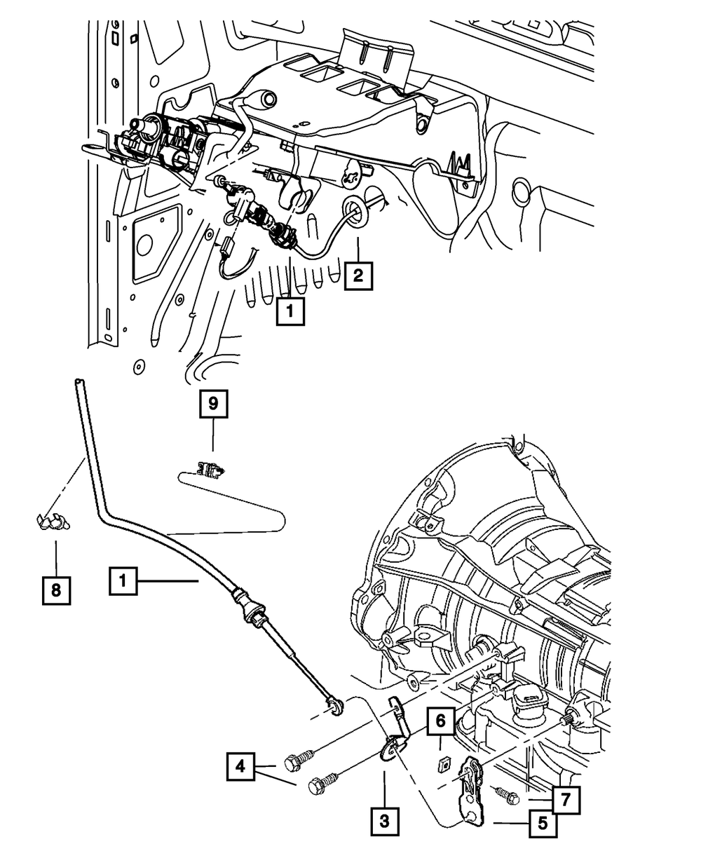 2001-2011 Mopar Shift Cable Bracket 55366749AA | Steve White Parts