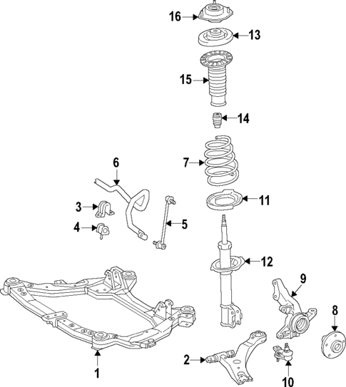 Front Suspension for 2022 Toyota Highlander | OEM Genuine Toyota Parts