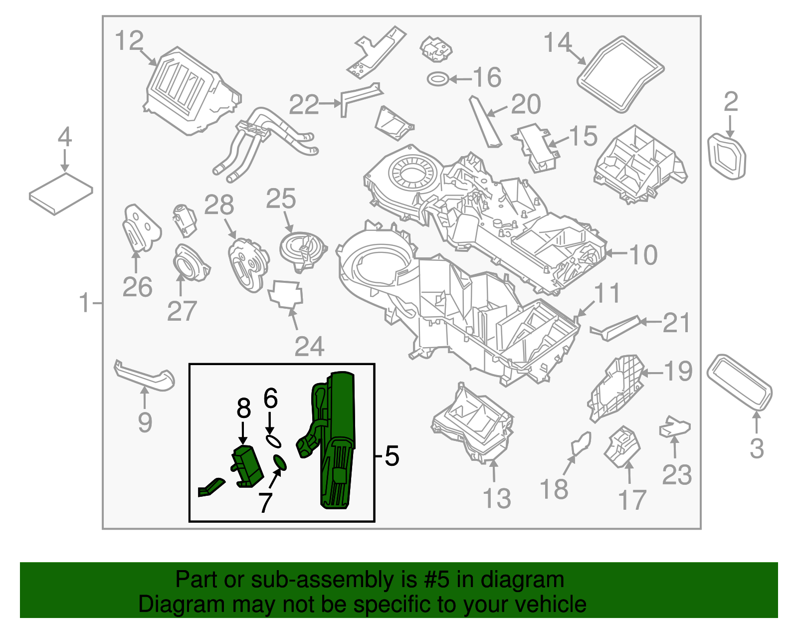 2004-2015 Nissan Evaporator Core 27280-ZV00A | Nissan Parts Central