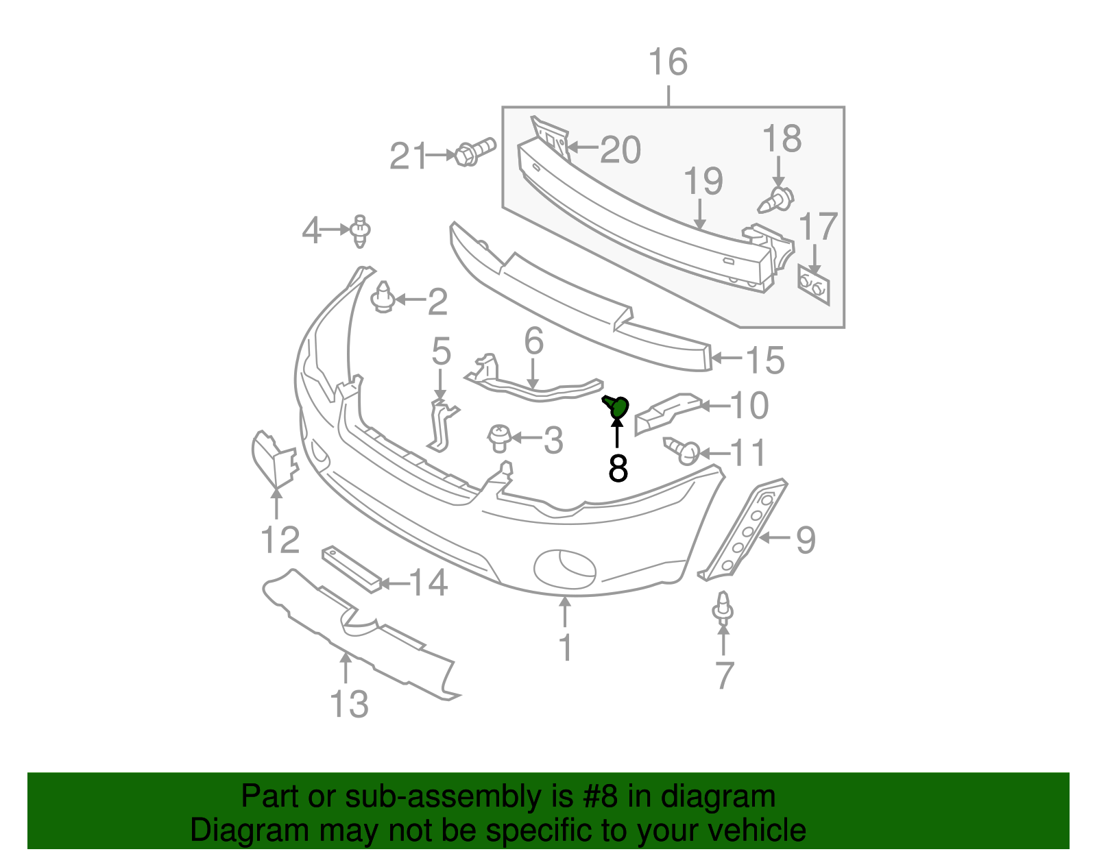 2002-2024 Subaru Fender Liner Clip 46064AE000 | Subaru Parts Guys