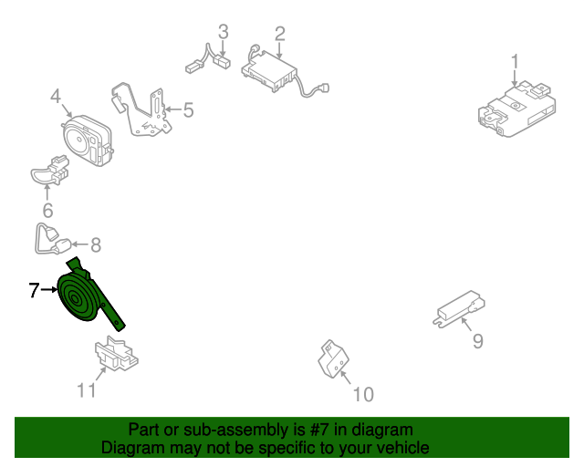 2014-2023 Land Rover Alarm Horn LR071707 | LandRoverParamusParts
