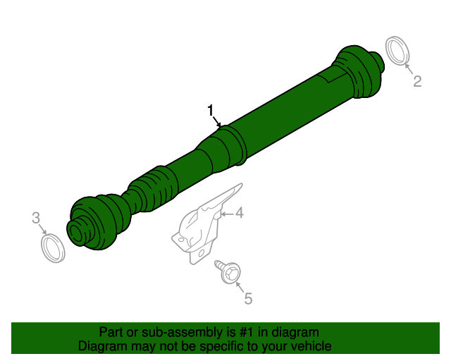 2011-2018 Porsche Cayenne Drive Shaft 958-421-010-04 | Sunset Porsche Parts