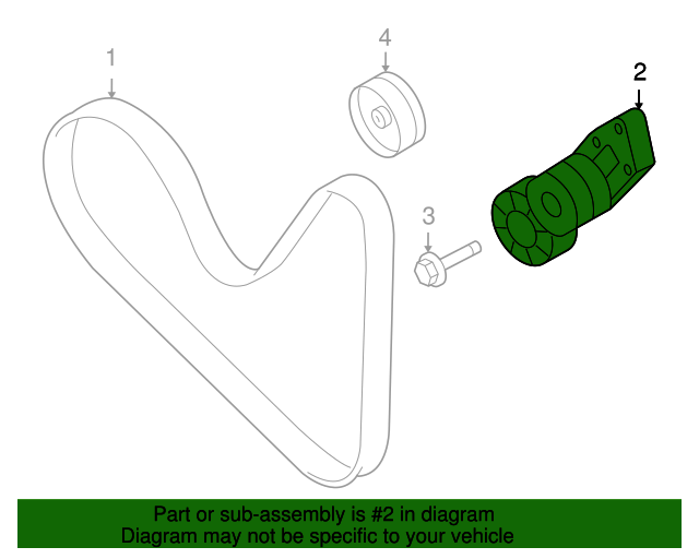 2006-2009 Audi Accessory Drive Belt Tensioner Assembly 022-145-299-L ...