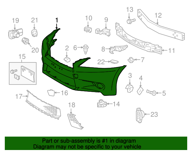 52119-3A920 - Bumper Cover 2013 Lexus GS350 | Longo Lexus Parts