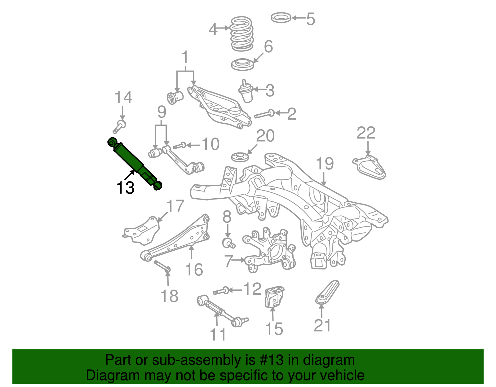 Genuine Toyota Shock Absorber (Left, Right, Rear) part# 48530-42030 for ...