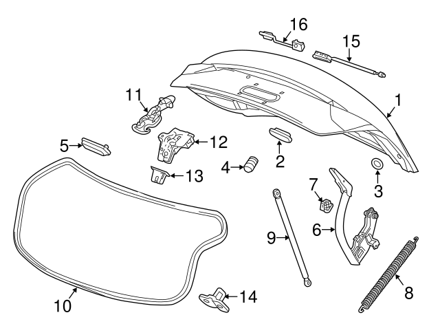 2014-2020 Chevrolet Impala Trunk Lid 23203565 GM | GMPartsDirect.com
