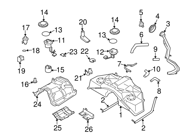 17044-4M405 - Fuel Filter Packing 2003-2006 Infiniti G35 | INFINITI ...