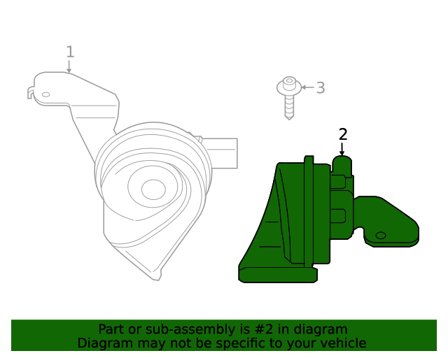 61337455831 - 2019-2021 BMW Z4 Horn (61-33-7-455-831) | BMW of South ...