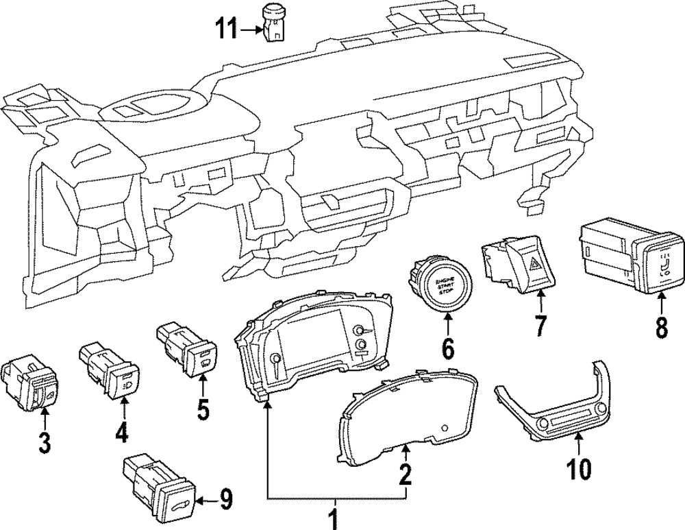 2022 Toyota Corolla Cross Dash Control Unit 55900-0A160 | Toyota Parts ...