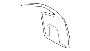 2015-2018 Toyota Fender Liner Rear Seal 53885-06110 | Toyota Parts Center