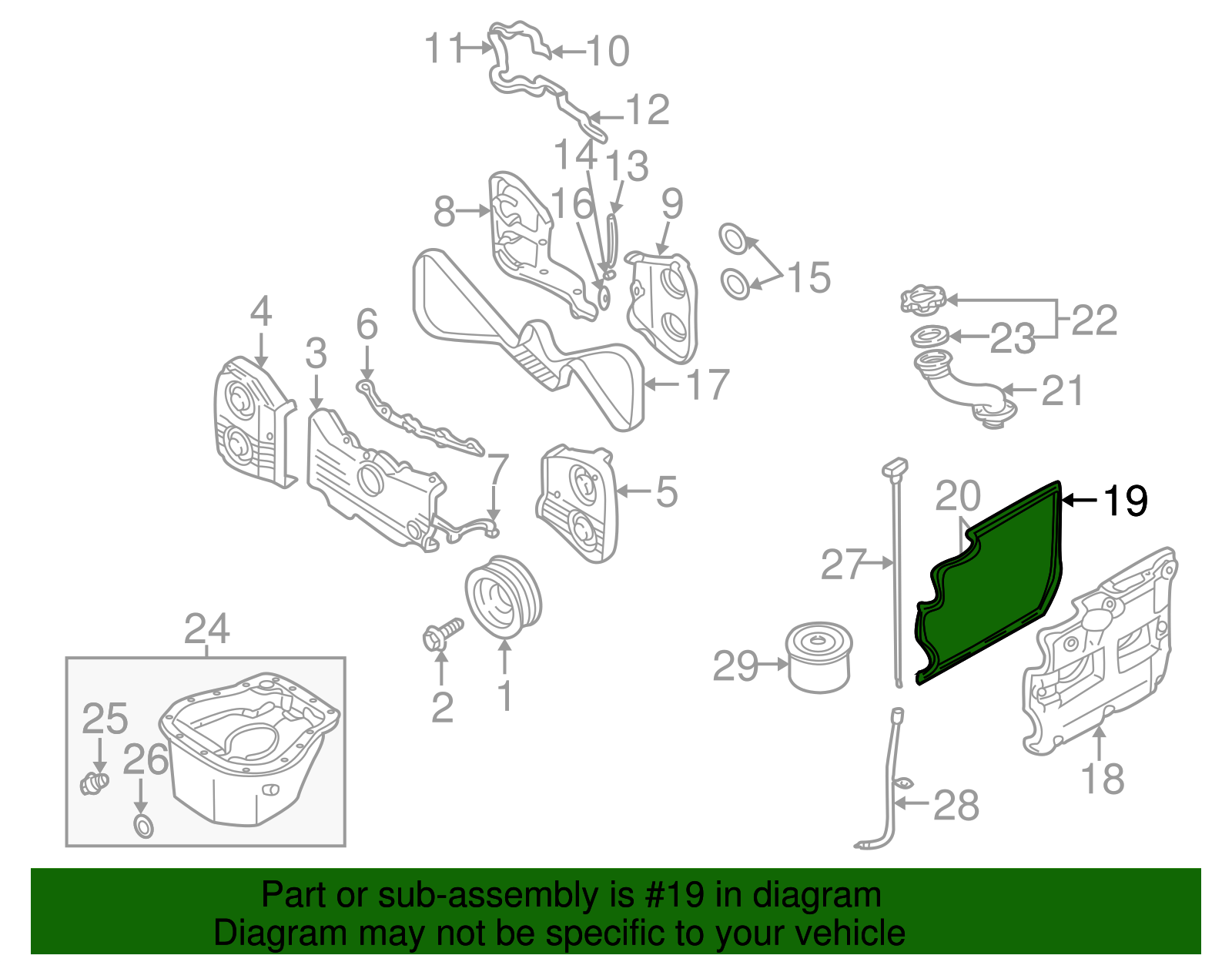 2002-2005 Subaru Impreza Valve Cover Gasket 13272AA094 | Subaru Parts Store