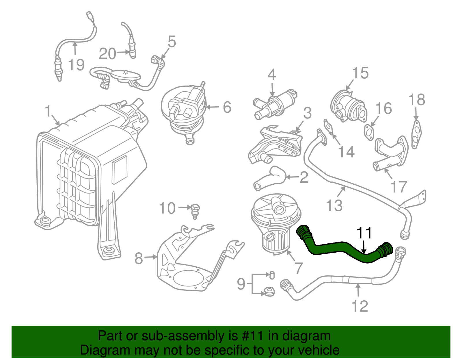 2004-2009 Volkswagen Touareg Intake Pipe 7L0-131-625 | VW Parts Online