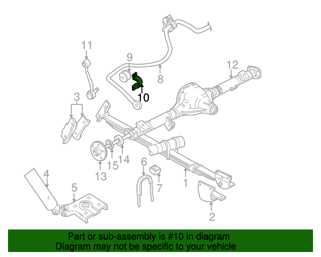 Ford F57Z-5486-B - Stabilizer Bar Bracket - 1995-2005 Ford | OEM Ford ...