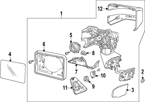 Outside Mirrors for 2025 GMC Hummer EV Pickup | GMPartsDirect.com