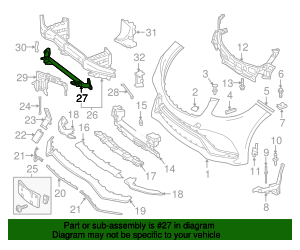 166-620-00-85 - Lower Cross-Member 2012-2019 Mercedes-Benz | Mercedes ...