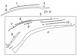 62404-11010-C1 - Rail Trim 2018-2023 Lexus | AutoNation Parts
