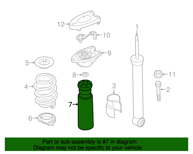2017-2024 Mini Cooper Countryman Auxiliary damper w.protective tube ...