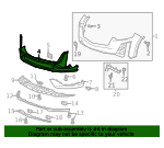 2020-2025 Cadillac XT6 Black Front Lower Bumper Cover 84663549 GM ...