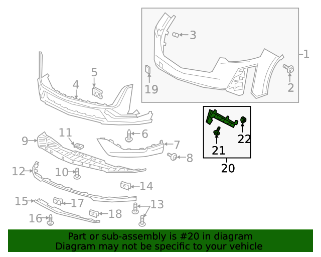 2020-2021 Cadillac XT6 Guide Bracket 84756115 | GMPartsDirect.com