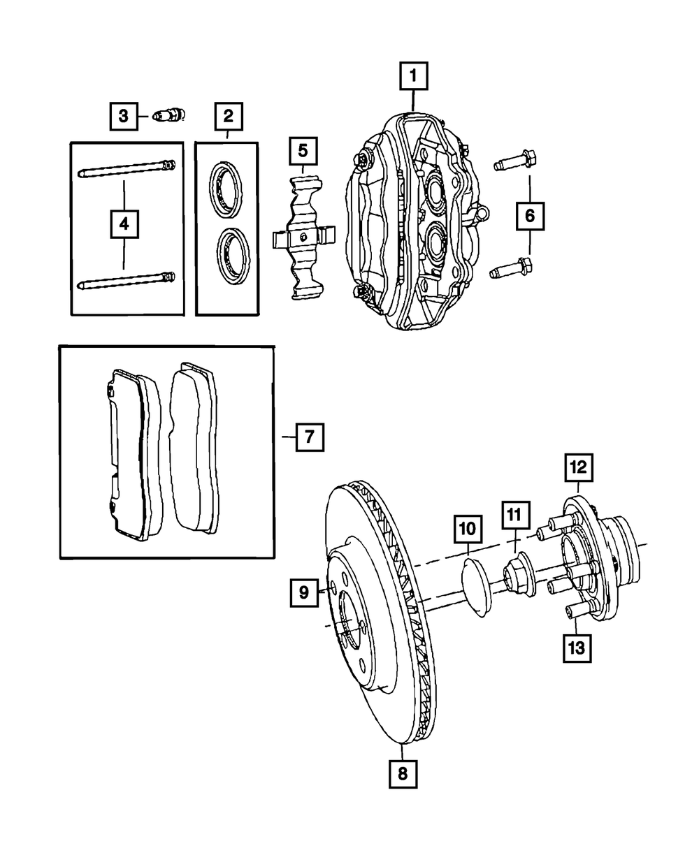 2015-2020 Dodge Pad Kit-Front Disc Brake 68248384AD | My Mopar Parts