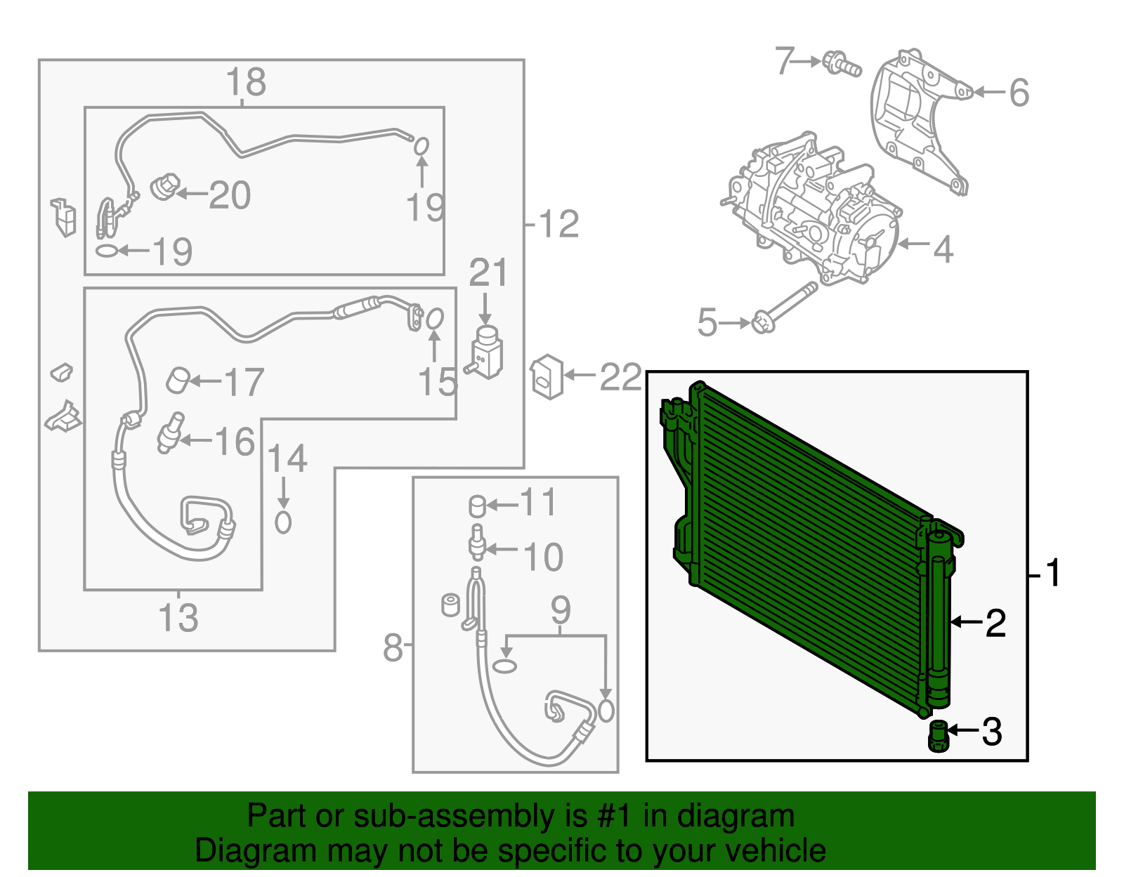 97606-C1101 - Condenser 2016-2018 Kia Optima | Kia.Parts Store