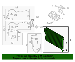 97606-C1101 - Condenser 2016-2018 Kia Optima | Kia.Parts Store