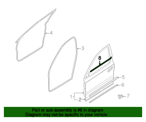 8643178 - Trim moulding left front - 2001-2009 Volvo | Volvo OEM Parts ...