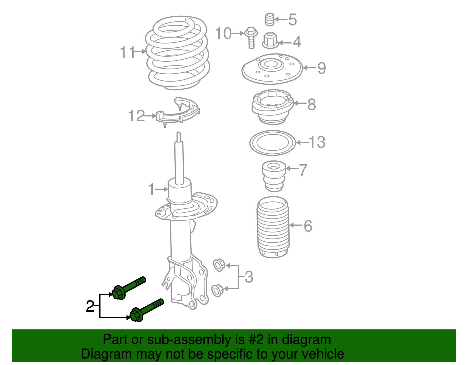 2011-2024 Ford Strut Mount Bolt W715295-S439 | OEM Parts Online