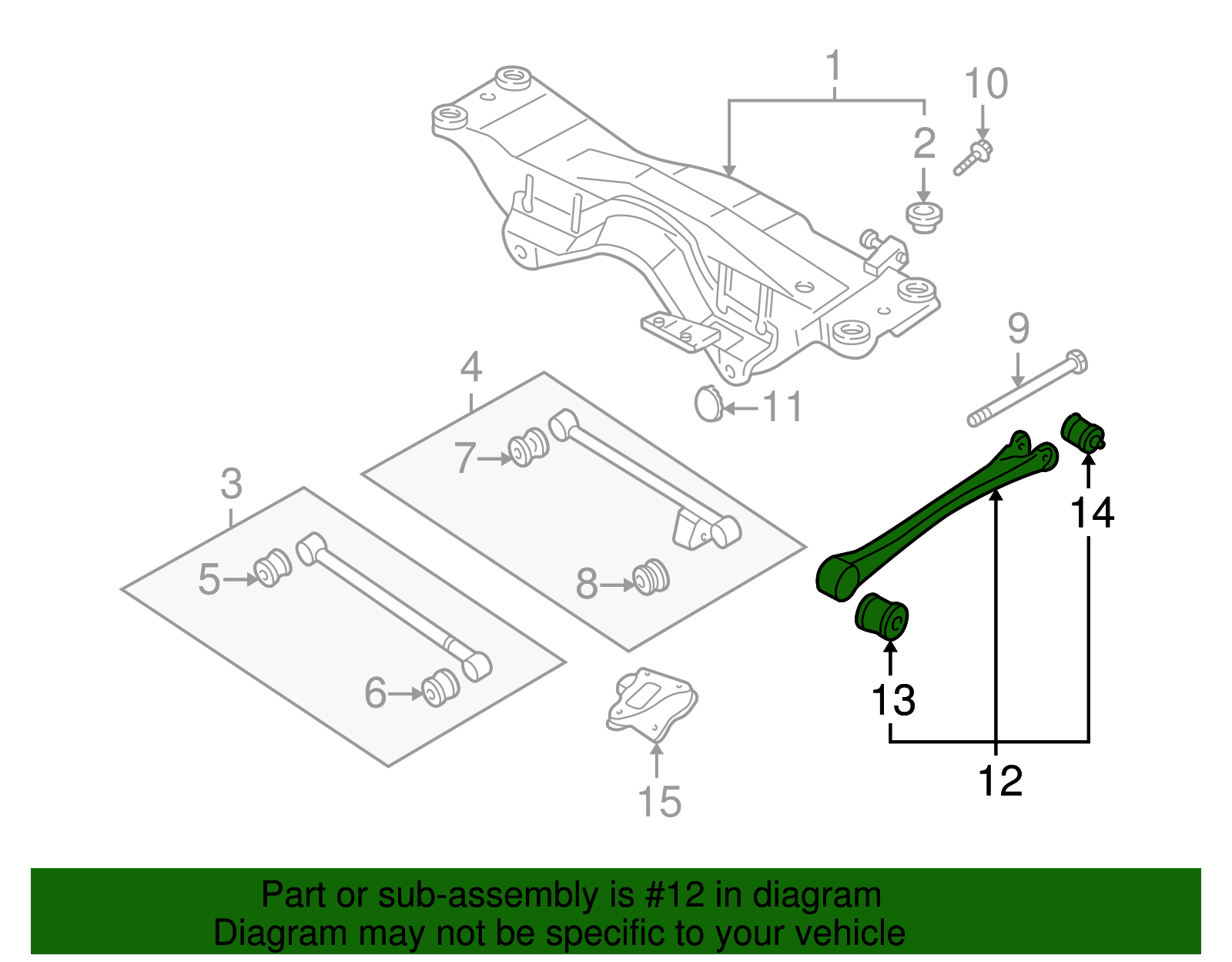 2003-2008 Subaru Trailing Arm 20250SA050 | Subaru Parts Store
