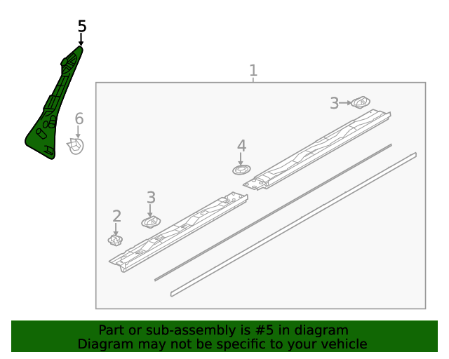 2017-2024 Mazda CX-5 Pillar Molding KB7W-50-8C1A | RealMazdaParts.com