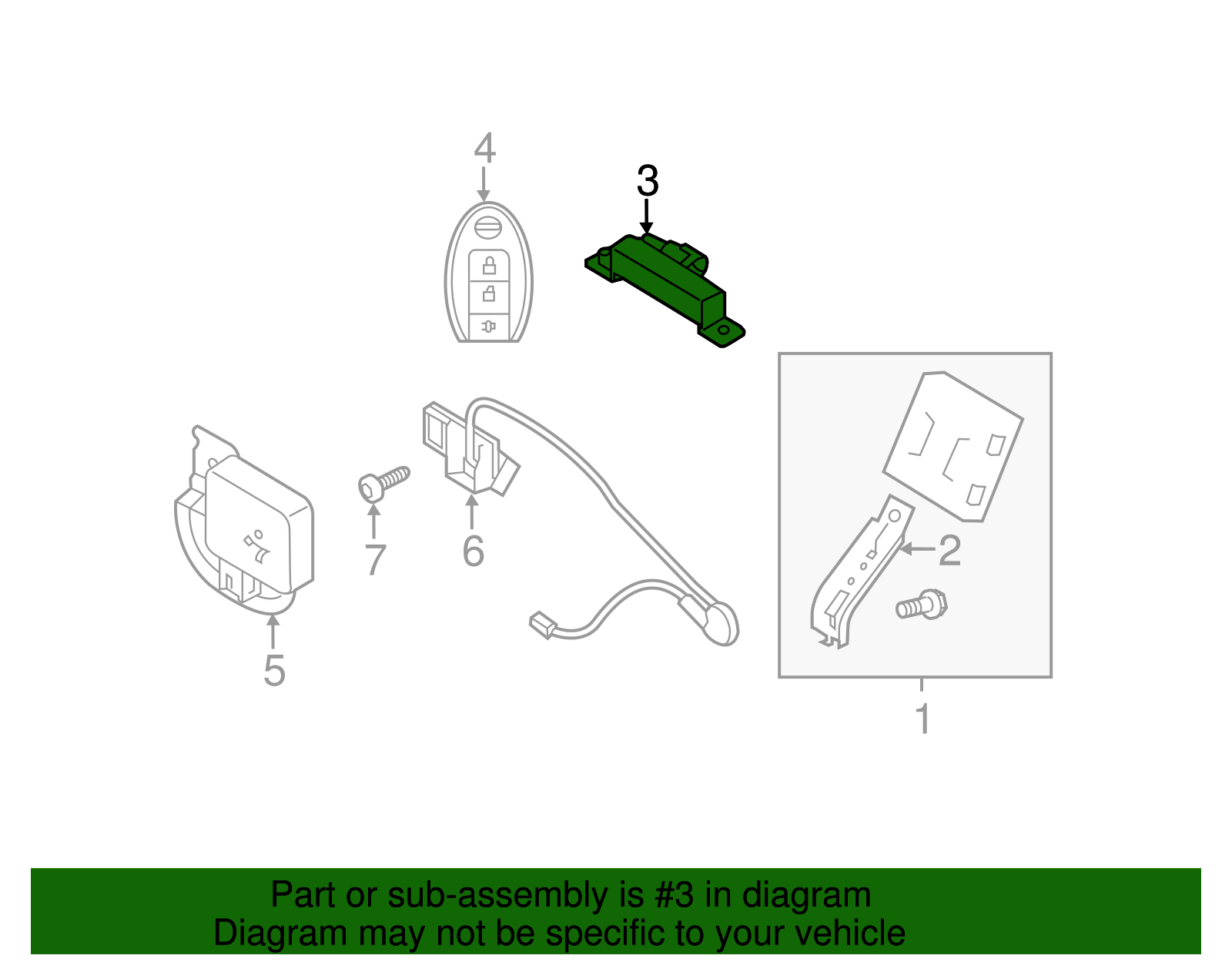 285E7-1FA0A - Keyless Entry Antenna 2009-2019 Nissan | AutoNation Parts