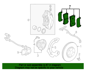 2016-2020 Cadillac CT6 Front Disc Brake Pad Kit 85138463 GM ...