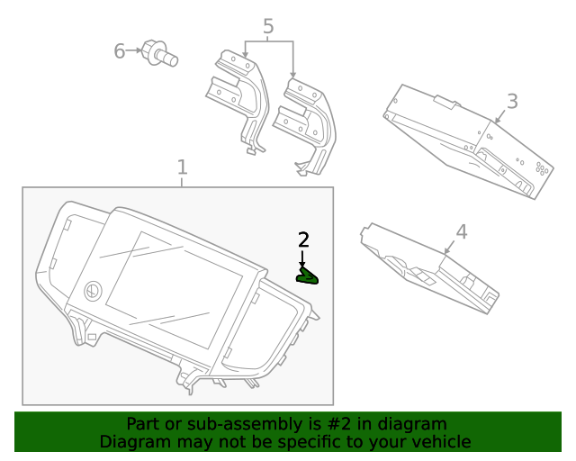 2015-2022 Honda Display Unit Clip 90666-TA0-A21 | Clarkknapp Honda