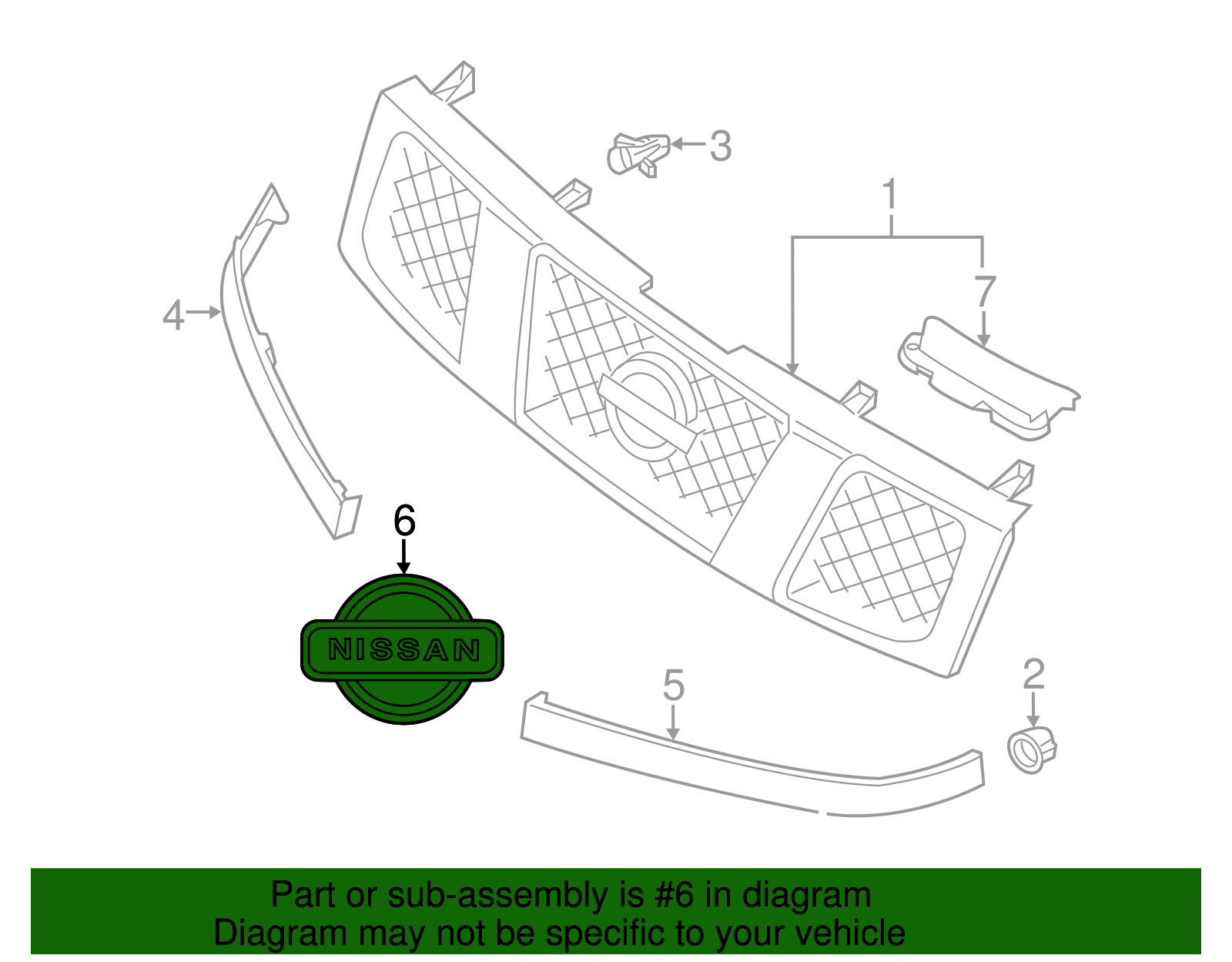 2004-2015 Nissan Emblem 62890-7S000 | My Nissan Part