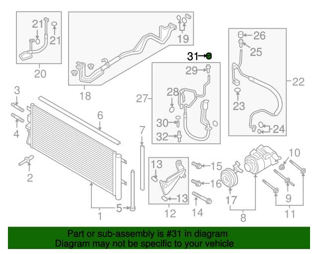 BK2Z-19D702-C - AC Hose Cap 2017-2022 Ford | Ford Parts Direct