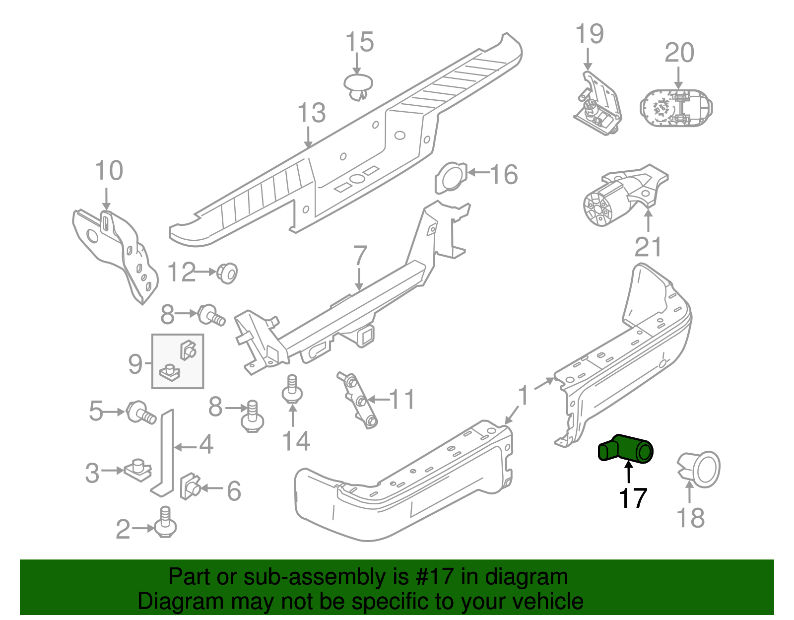9L3Z-15K859-D - Reverse Sensor 2009-2014 Ford F-150 | Big 3 Auto Parts