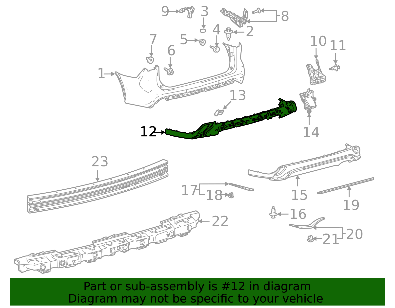 2021-2024 Toyota Highlander Lower Cover 52151-0E130 | Toyota Parts Center