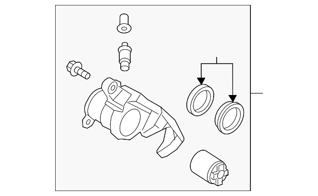 Genuine Caliper - Passenger Side (RH) KAY0-26-61XA | eBay