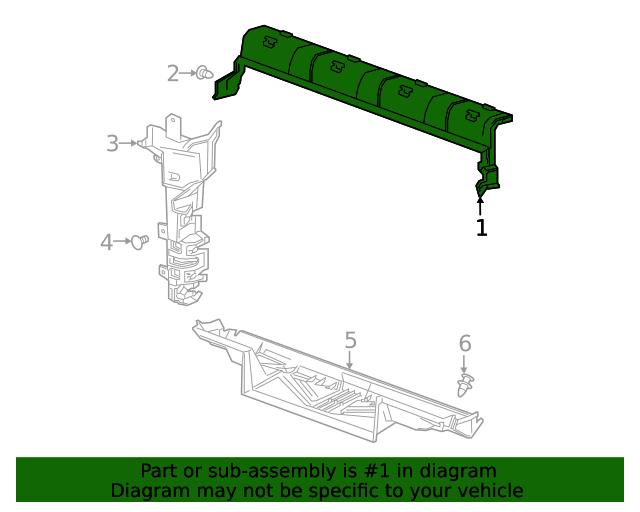 2020-2023 GM Upper Radiator Air Baffle 84126418 | GMPartsDirect.com