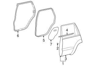 2003-2009 Toyota 4Runner Door Weather-Strip 67872-35080 | OEM Parts Online