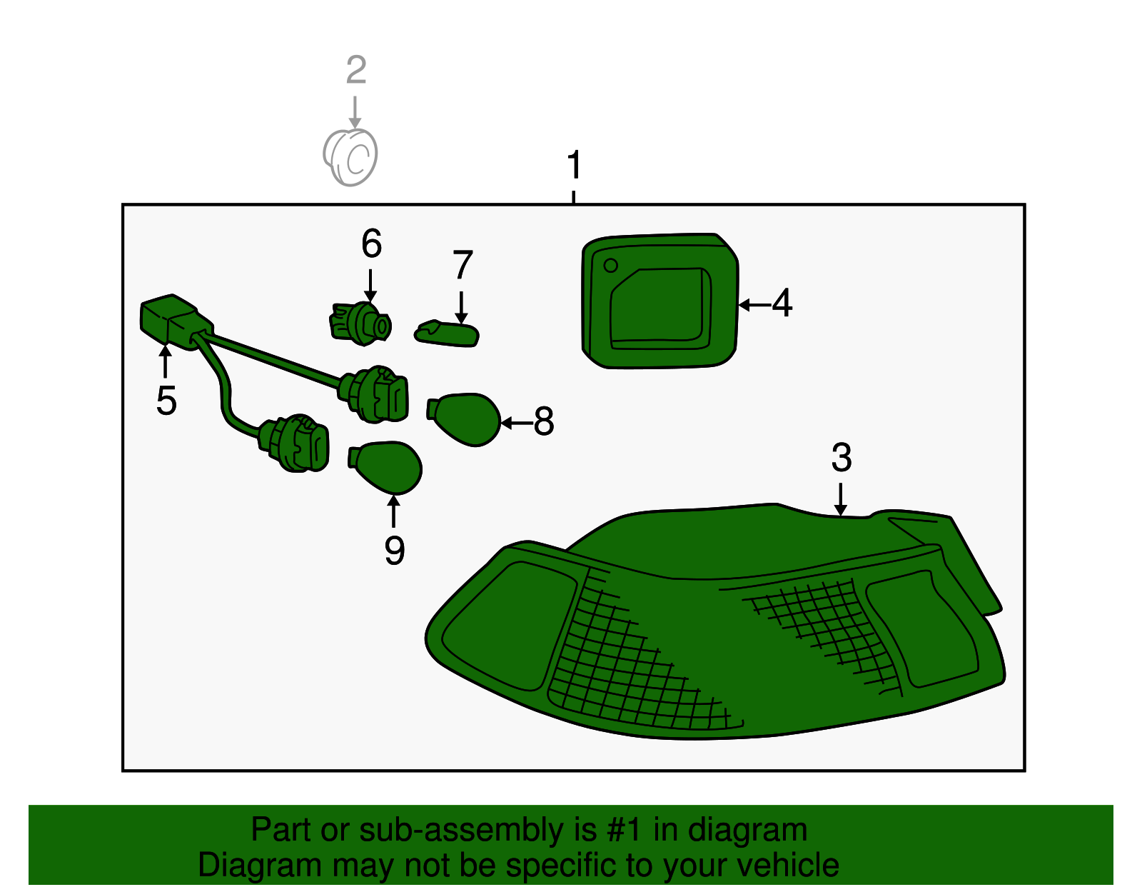 2000-2001 Toyota Camry Rear Lamp Assembly - DRIVERS SIDE 81560-AA030 ...