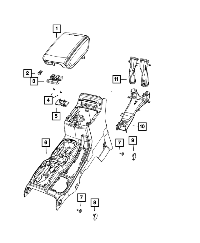 2020-2023 Jeep Gladiator Console Armrest 6AC671V5AI | Mopar Estores