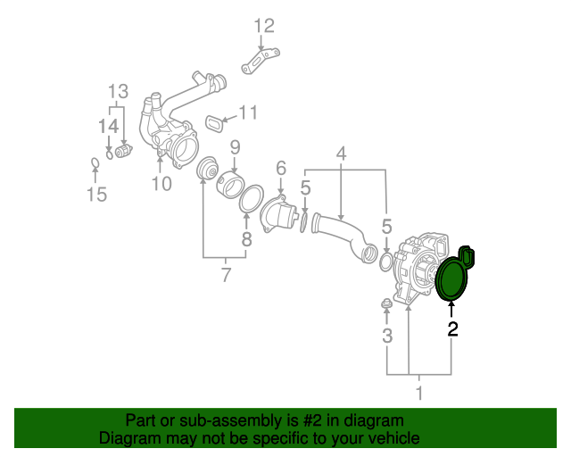 2000-2017 GM Water Pump O-Ring 24439799 | GMPartsDirect.com