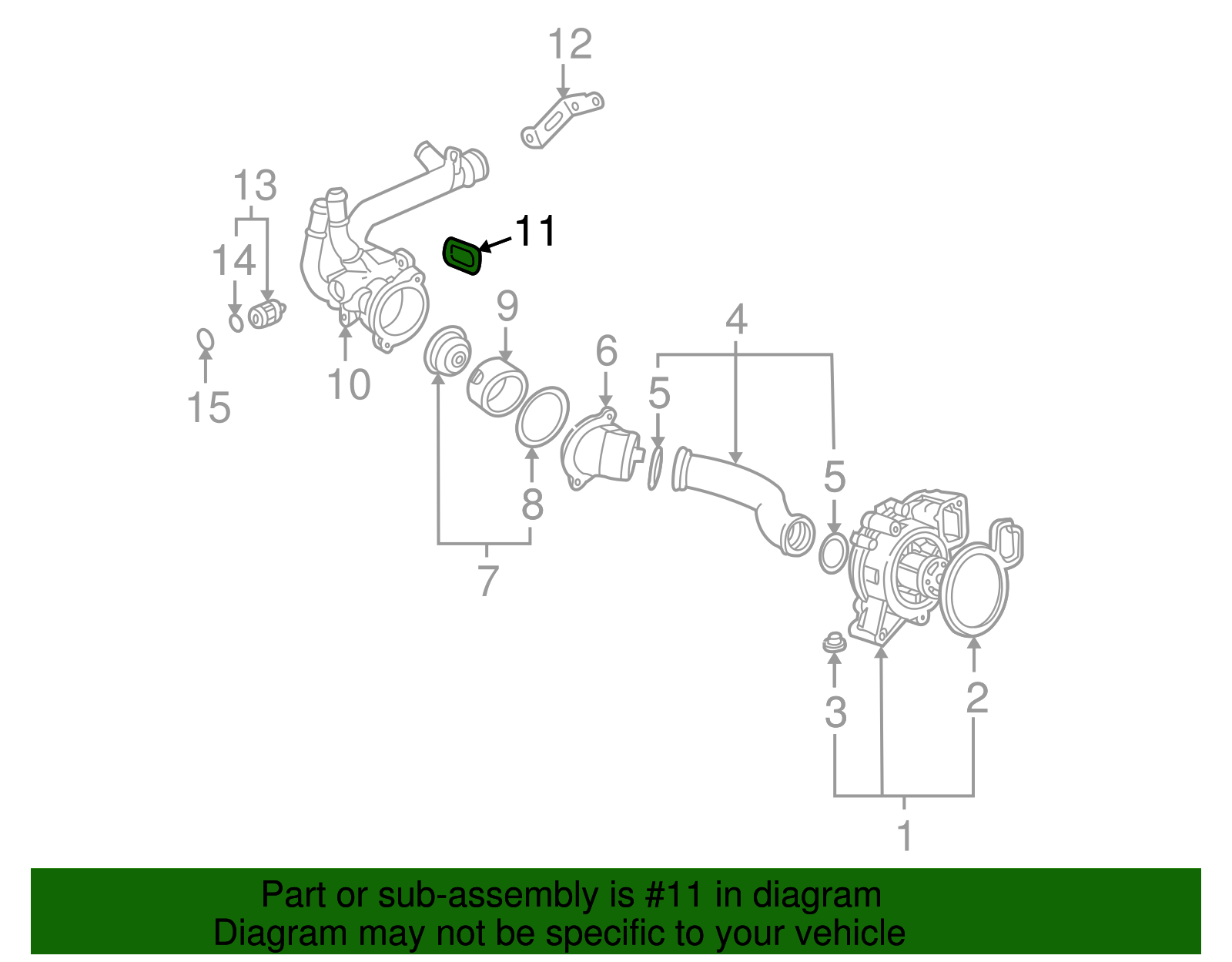 2000-2017 GM Engine Coolant Water Inlet Seal 90537471 GM ...